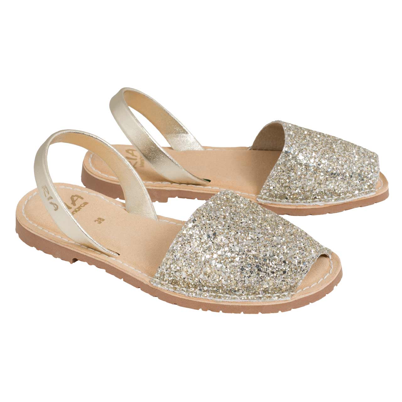 RIA Menorca Abarcas Sandalen Comfort Champagne | Avarcaria